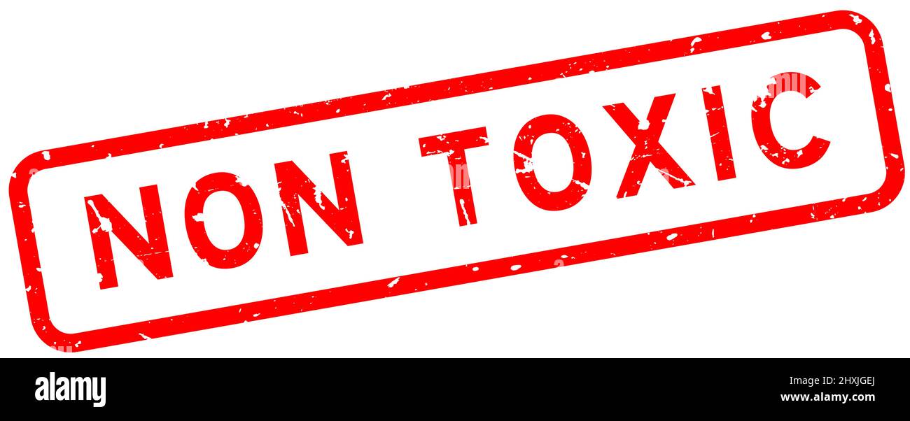 Grunge red non toxic word square rubber seal stamp on white background Stock Vector Image & Art ...