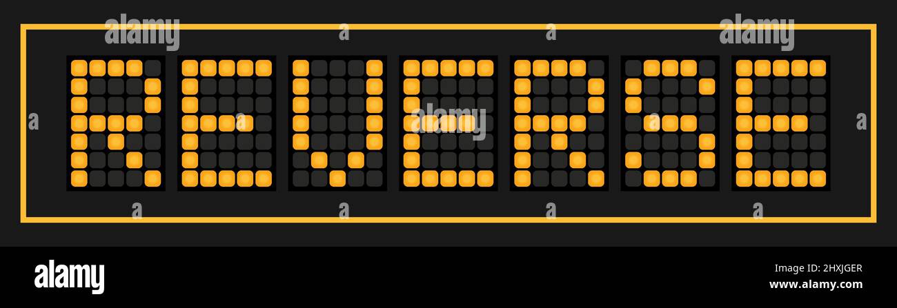 Orange color led in word reverse on black background Stock Vector Image ...