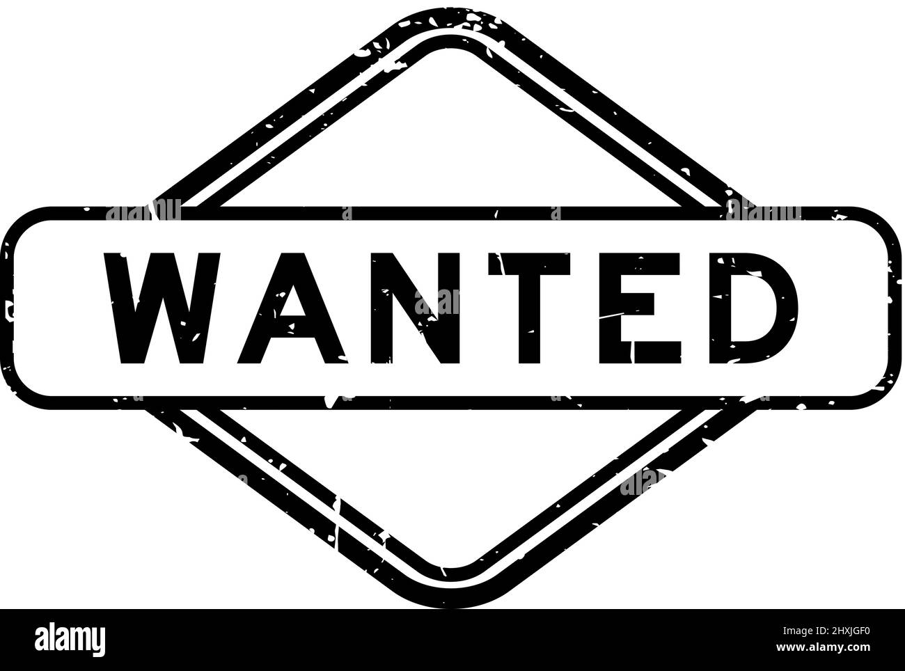 Grunge black wanted word rubber seal stamp on white background Stock ...