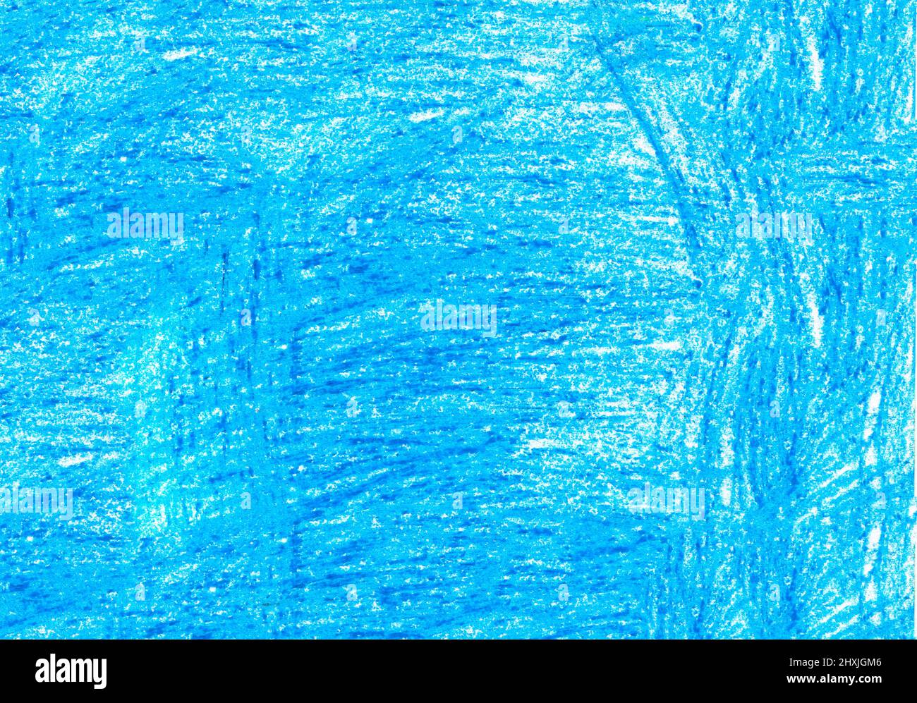 Hand drawn crayon blue abstract background Stock Photo - Alamy