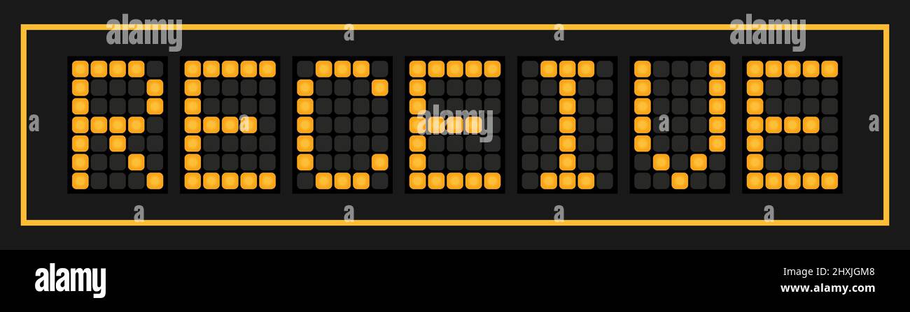 Orange color led in word receive on black background Stock Vector Image ...