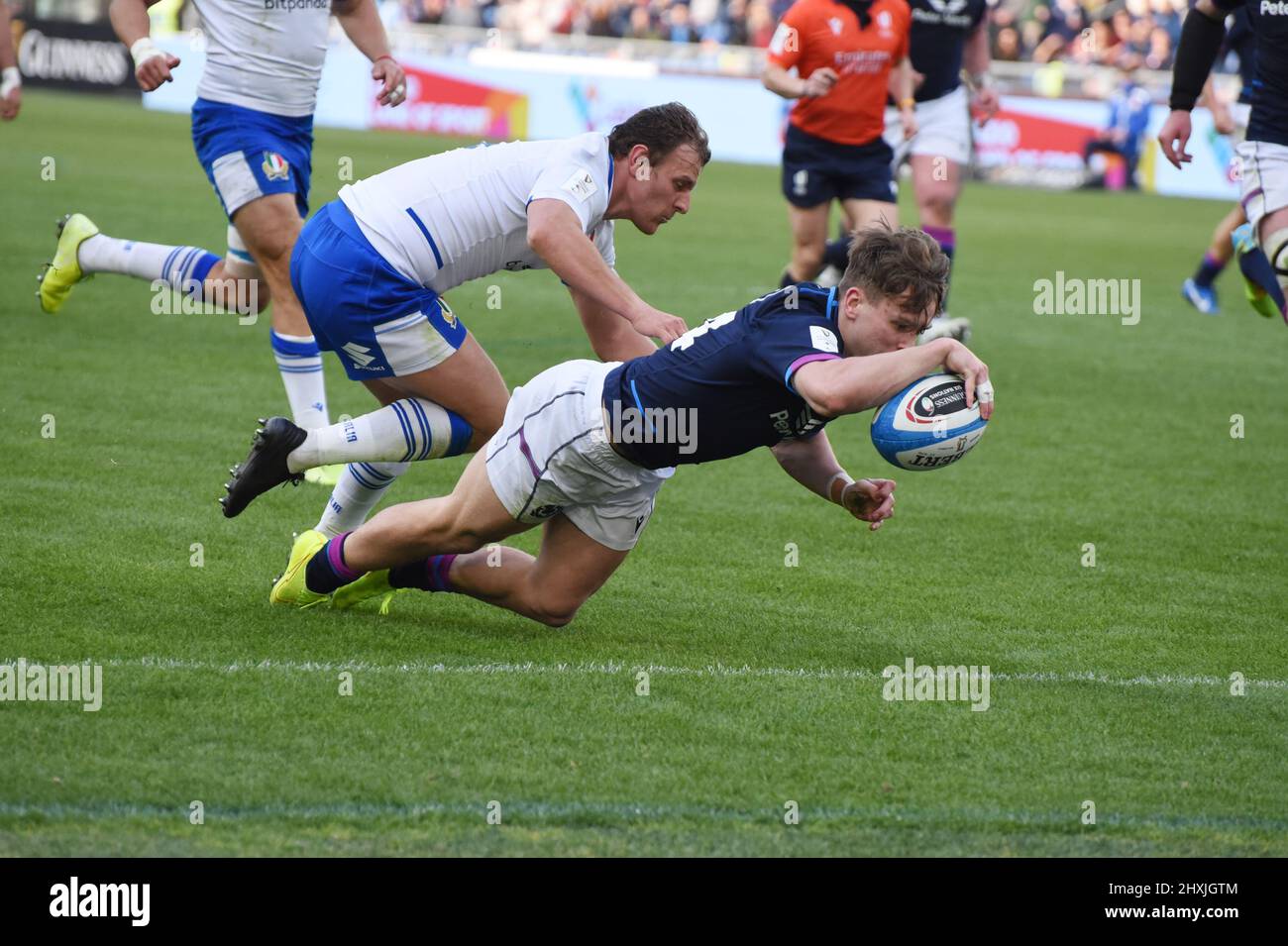 Rome, Italy March 2022: Guinness Six Nations of rugby, the Scottish ...