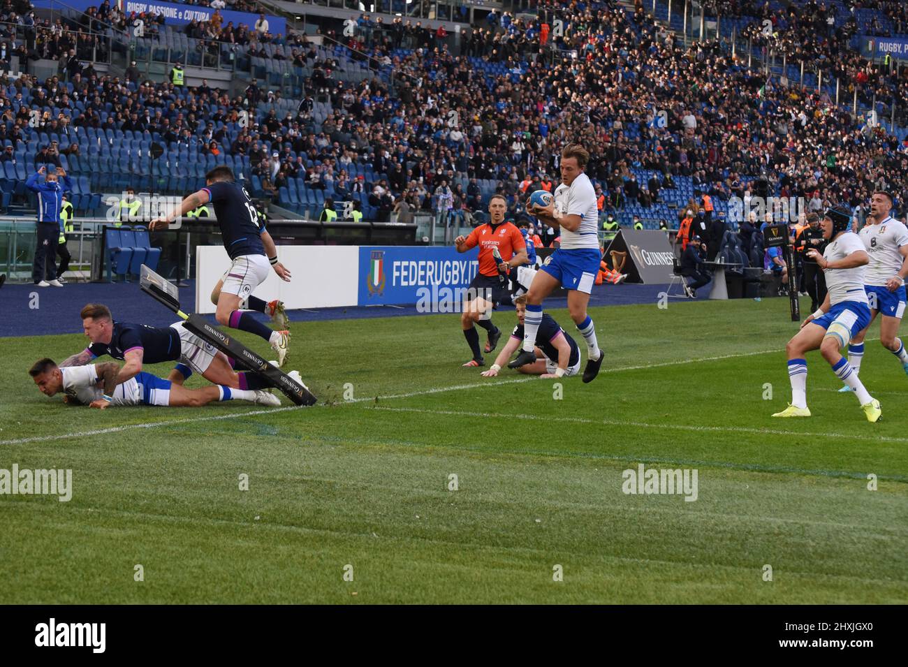Rome, Italy March 2022: Guinness Six Nations of rugby, the italian ...