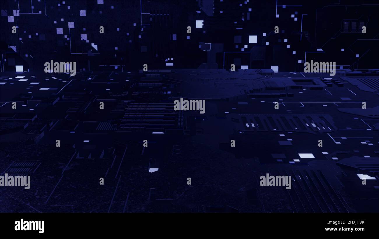 Impressive animation shows data flow in a motherboard in pc. Motion ...