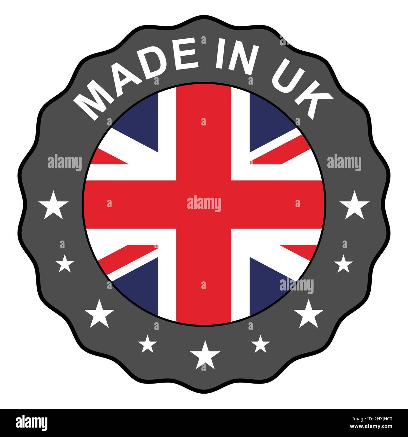Made in UK seal, product tag label sign, sticker quality stamp vector ...