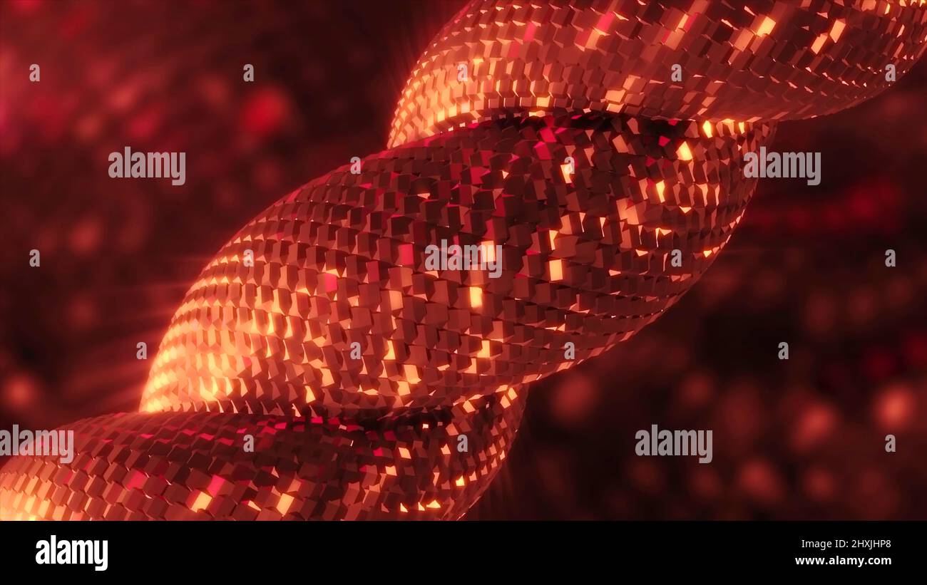 Shiny spiral moves twisting. Motion. 3D spiral twisting with shiny ...