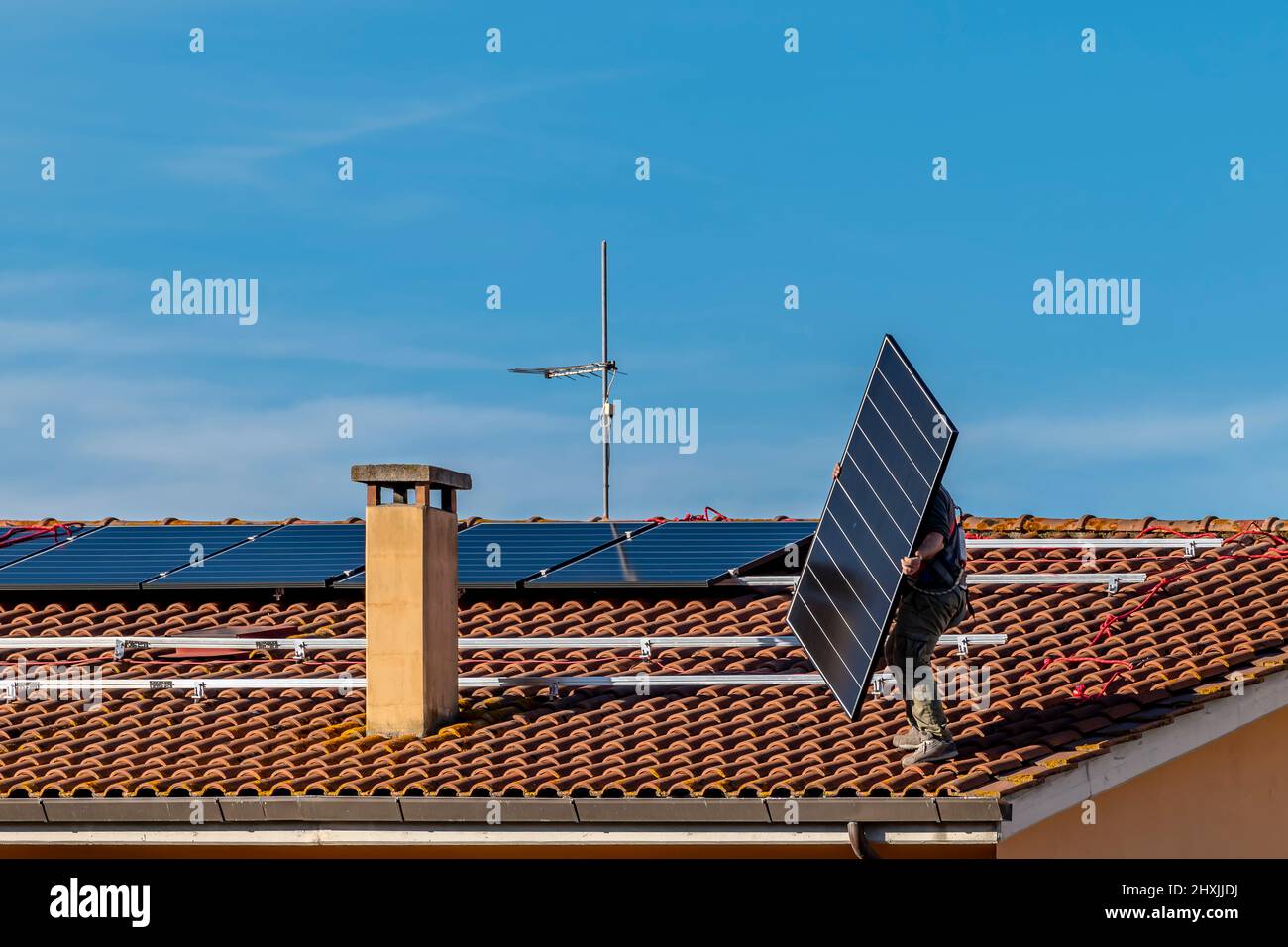 Photovoltaic roofing shingles hi-res stock photography and images - Alamy