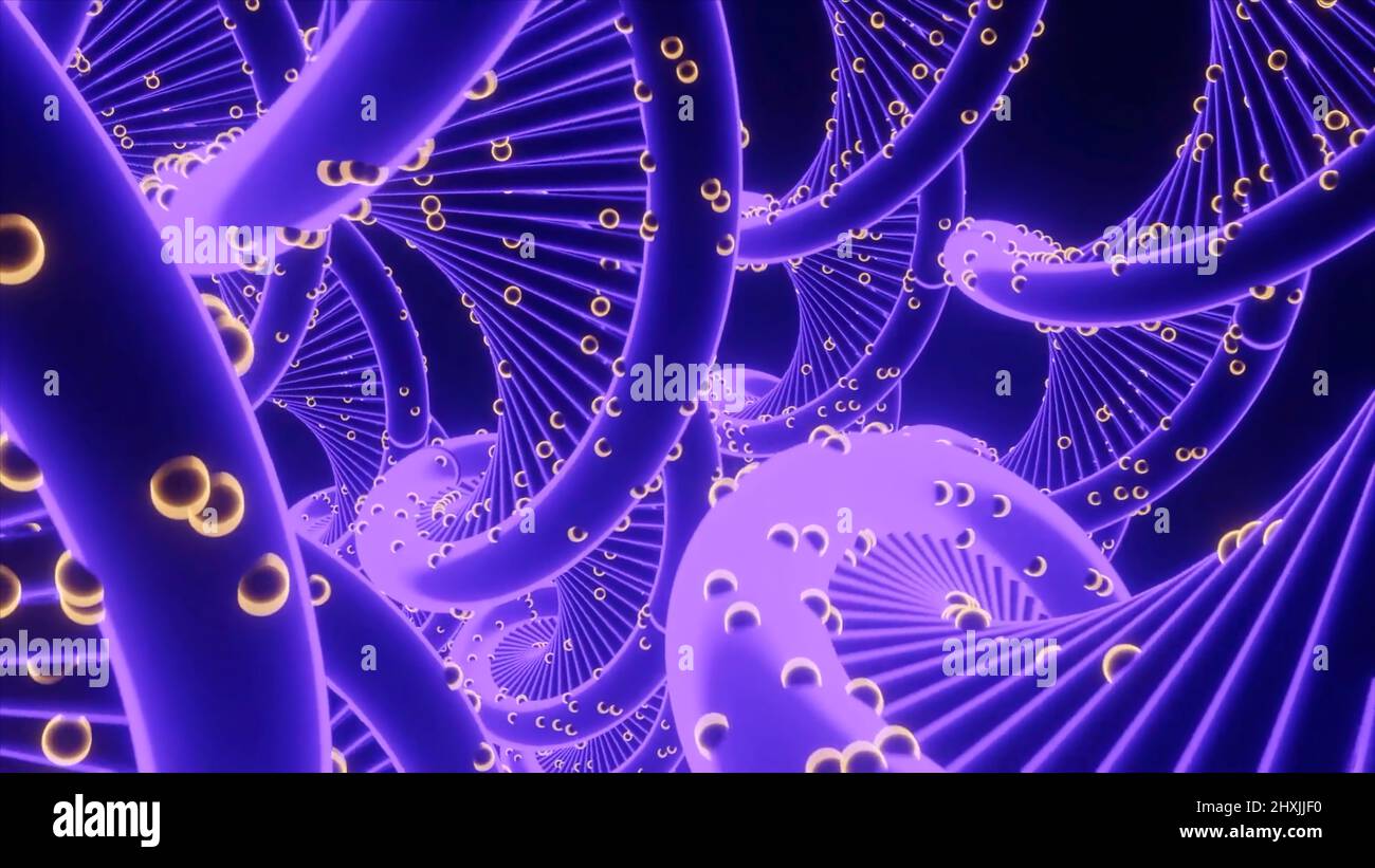 Abstract lilac spinning spiral shaped figures with random round ...