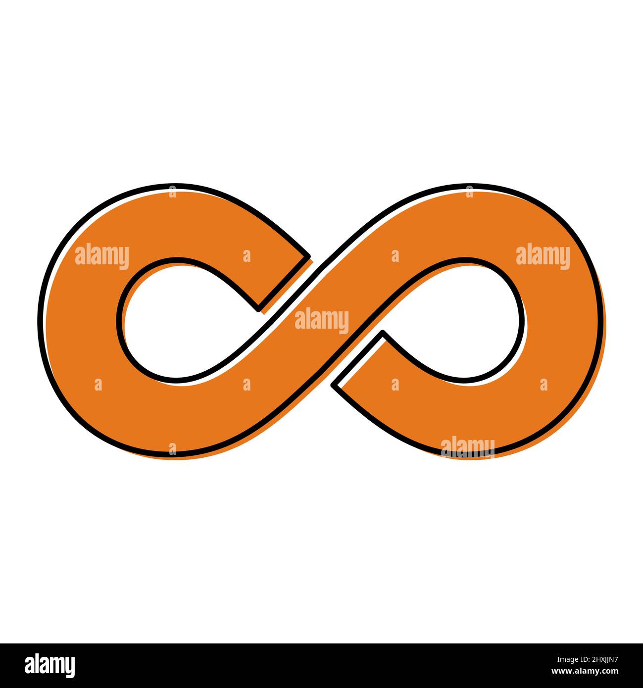 Infinity geometric icon, mathematical tattoo symbol, endless abstract ...