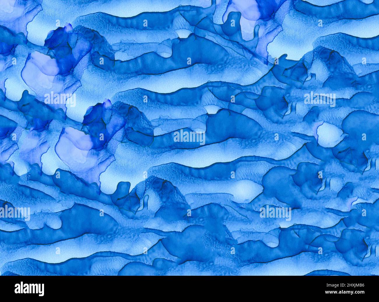 Hand painted blue background. Alcohol ink creative artistic texture ...