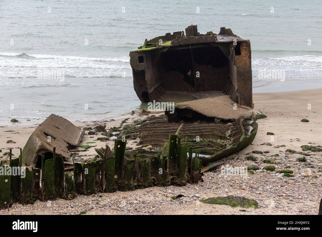 Rainy day at Octeville sur Mer, Normandie, France Stock Photo - Alamy