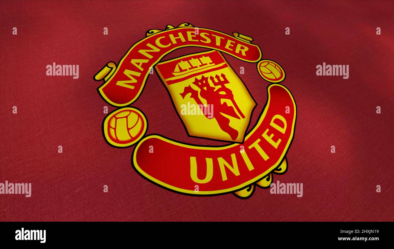 Manchester united flag logo symbol hi-res stock photography and images ...