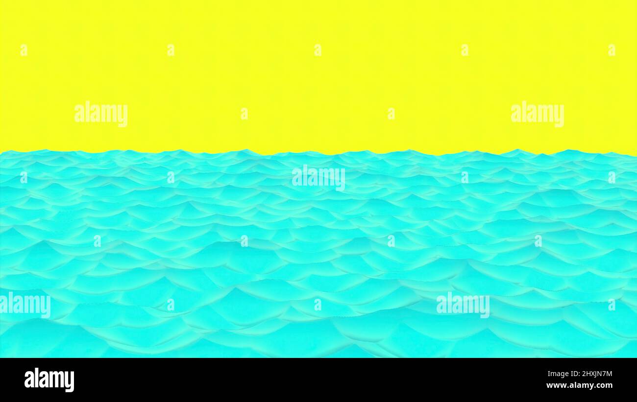 Animation of rotating water surface. Design. Beautiful blue water with ...