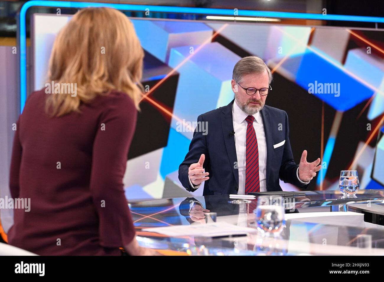 Prague, Czech Republic. 13th Mar, 2022. Czech Prime Minister Petr Fiala ...