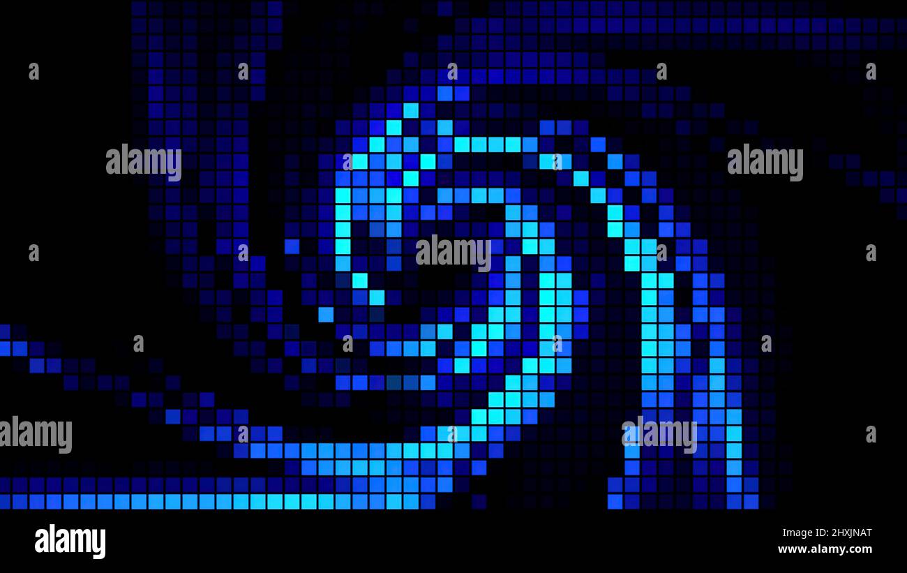 Abstract star in whirl rotating motion on a black background, seamless ...