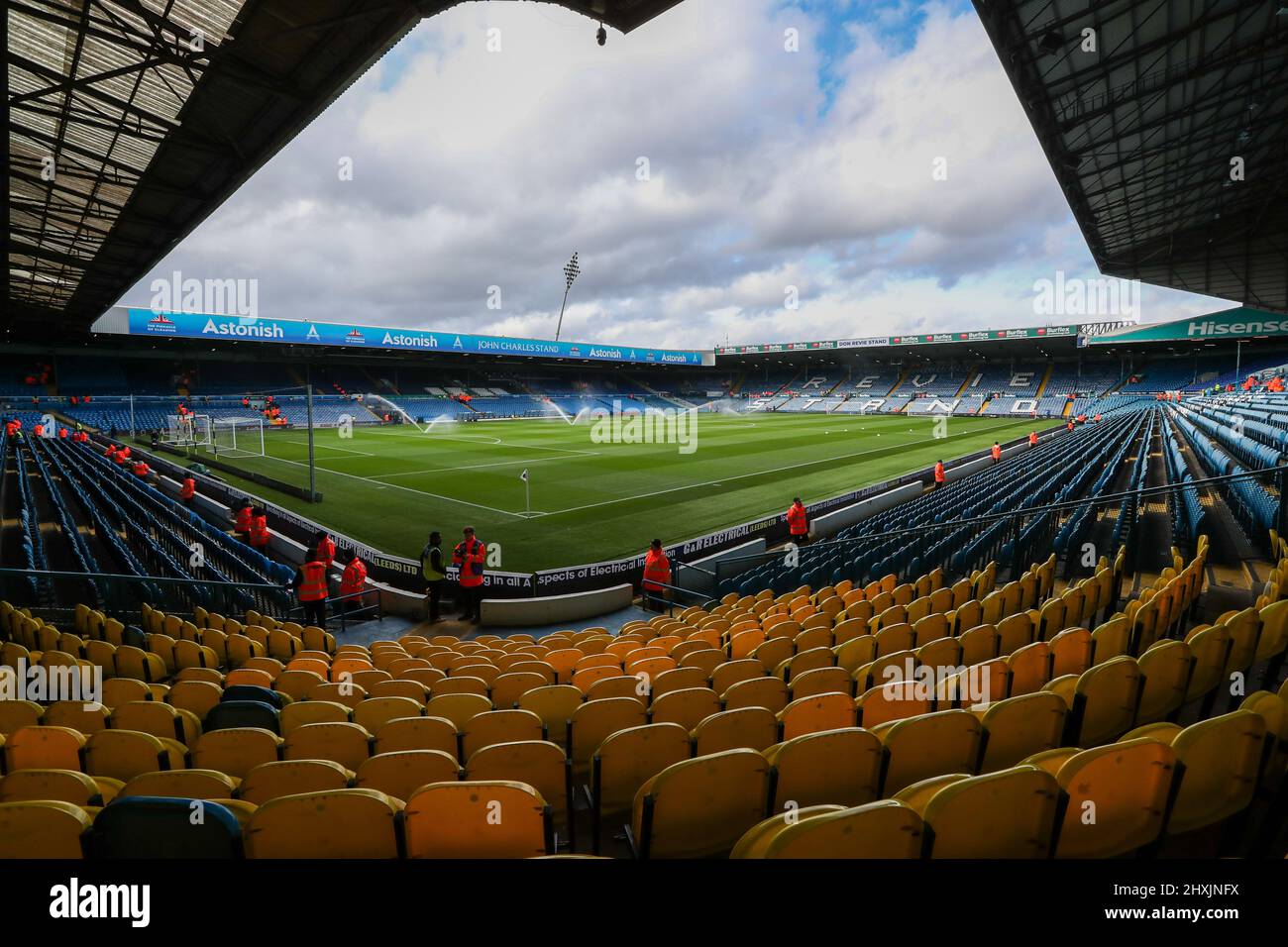 General view inside Elland Road Stadium ahead of today's game Stock ...