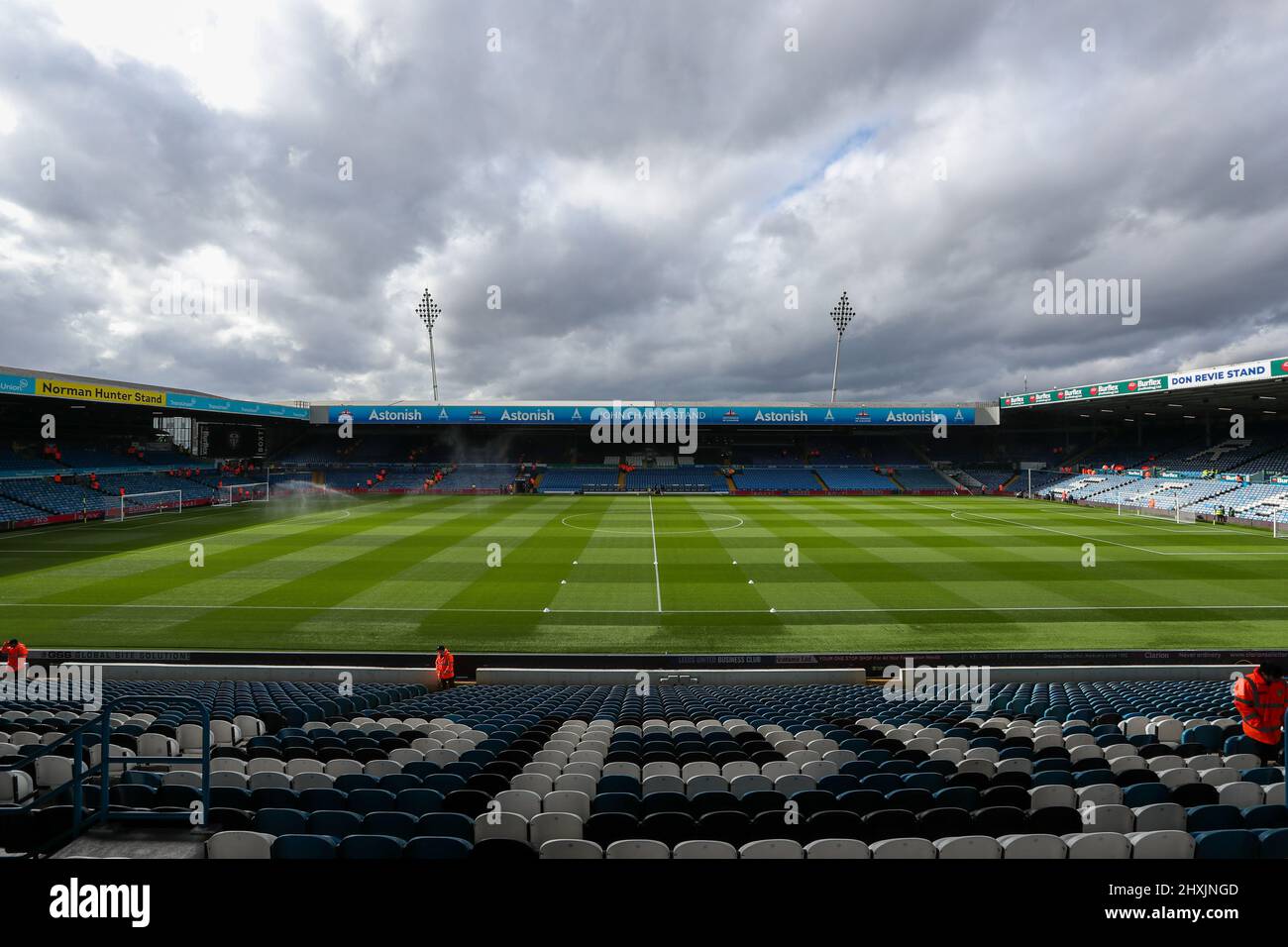 General view inside Elland Road Stadium ahead of today's game Stock ...