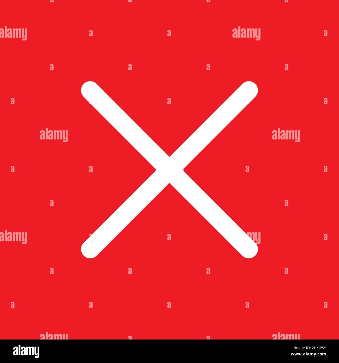 Cross mark icon, X sign, simple error design vector illustration, false ...