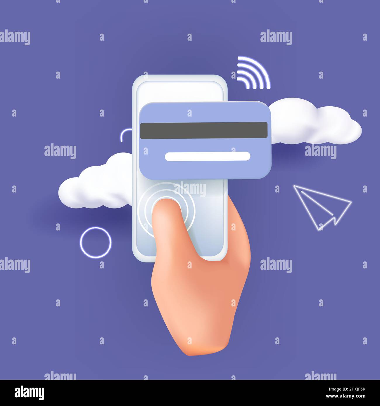 Mobile banking app and e-payment. Vector illustration Stock Vector ...