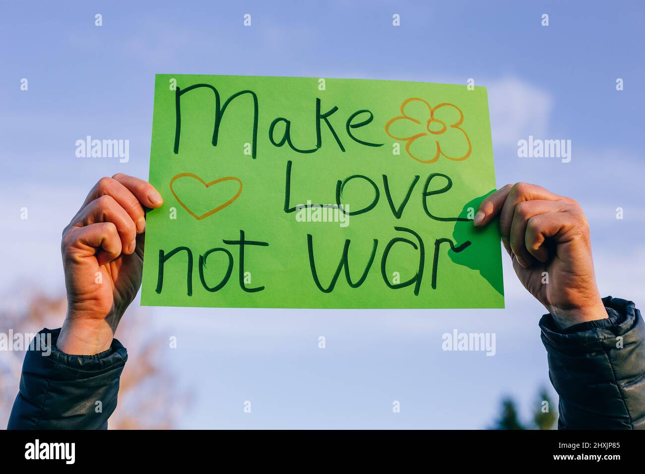 Love war anti poster hi-res stock photography and images - Alamy