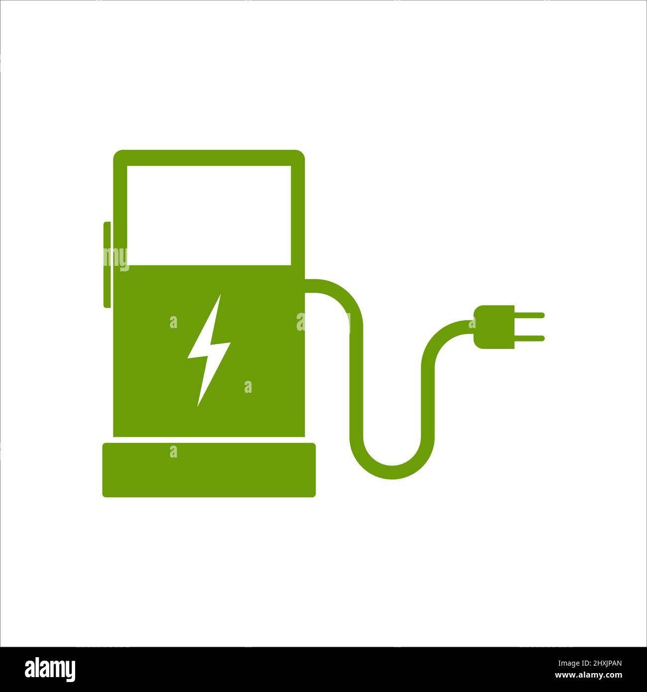 green car charging station for electric vehicles icon, sign Stock ...