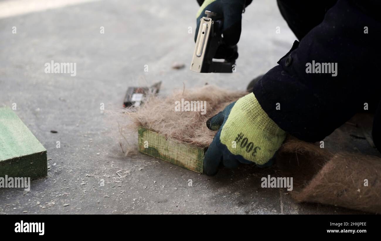 Construction concept . Clip. Work in the construction industry where a ...