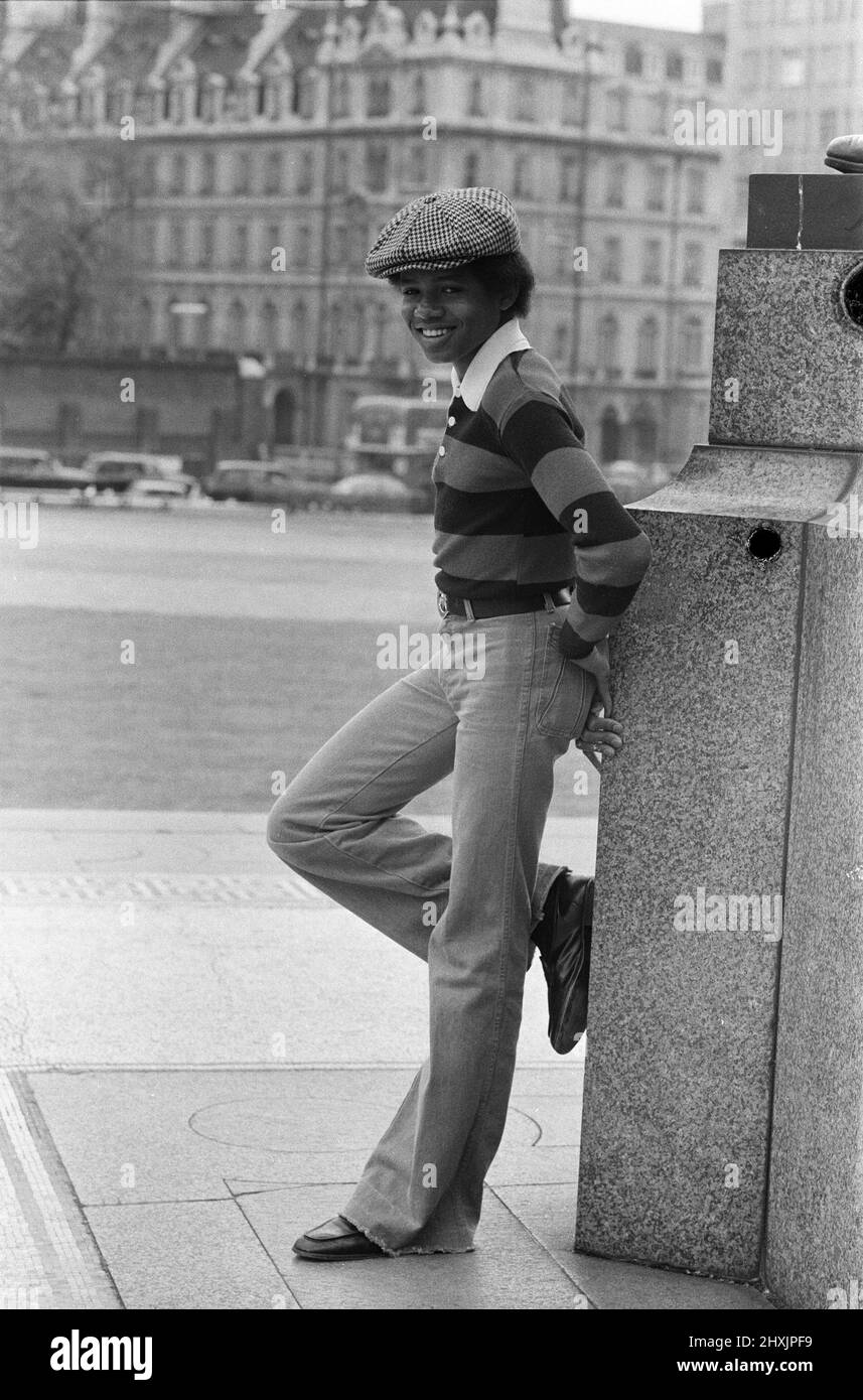 The Jackson 5 pop group pictured at Hyde Park Corner. Pictured is the ...