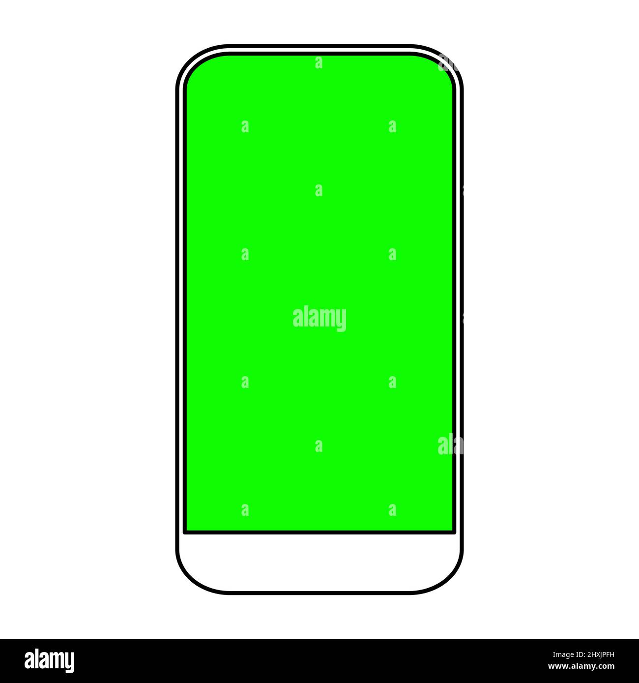 Green screen blank background, empty digital video template mockup ...