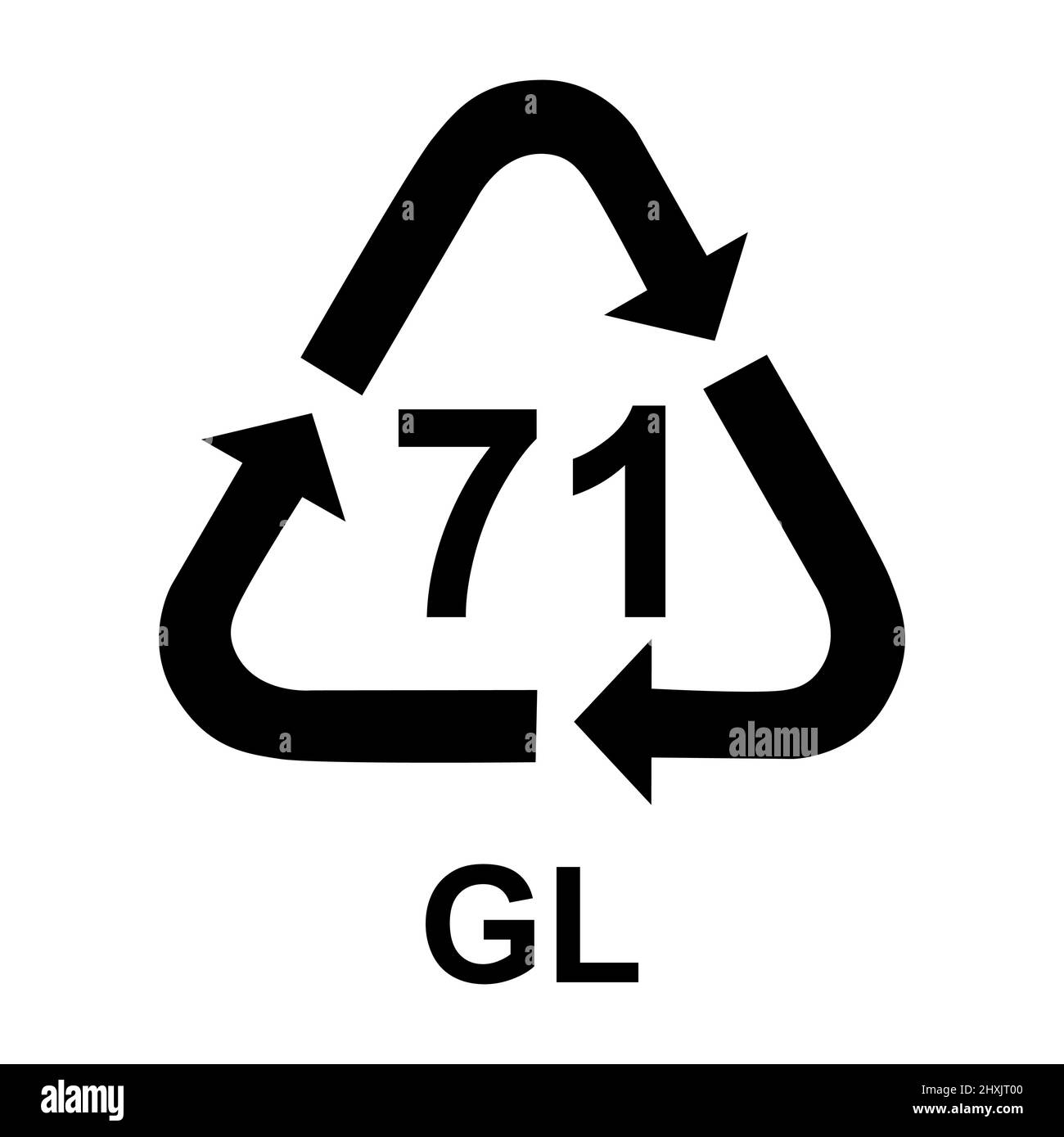 Glass symbol, ecology recycling sign isolated on white background ...