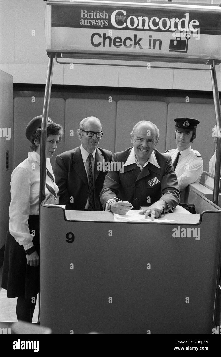 Concorde check in at London Airport. 24th May 1976 Stock Photo - Alamy
