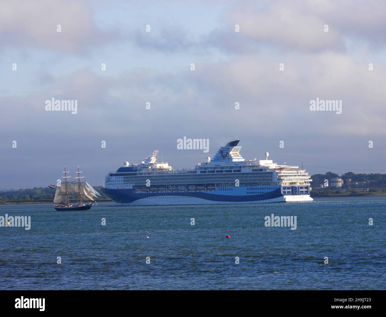 TUI cruise ship Marella Explorer passes SV Tenacious as she leaves ...