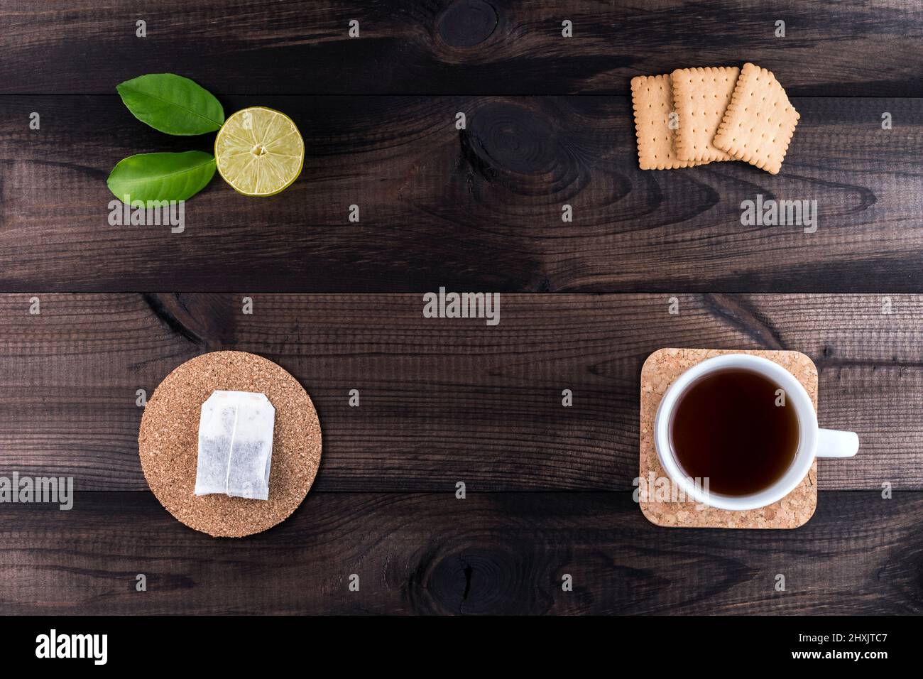 Tea drinking concept. Top view Stock Photo - Alamy