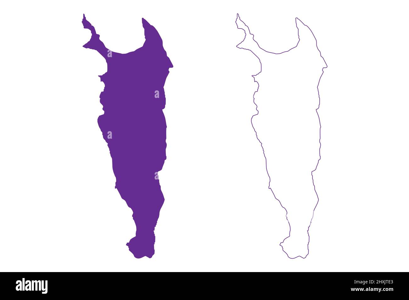 Rebun island (Japan, East Asia, Japanese archipelago) map vector ...