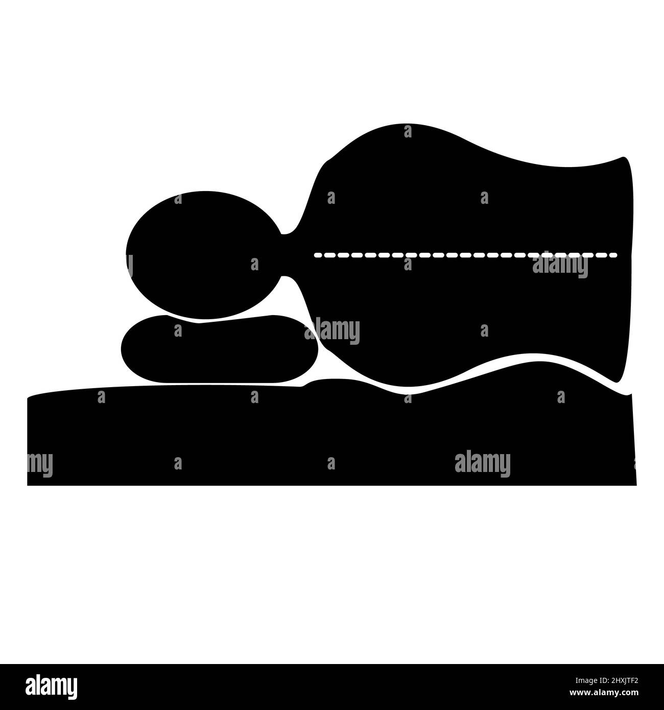 correct sleeping position sign. orthopedic symbol. orthopedic and ...