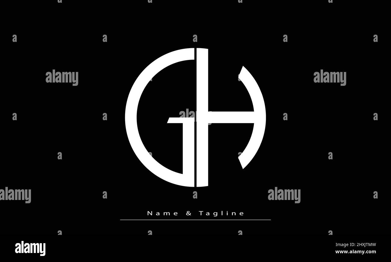 Letter gh logo hi-res stock photography and images - Alamy