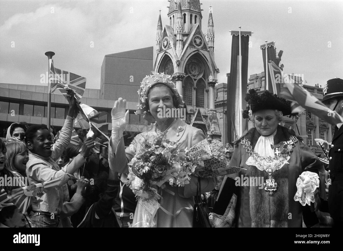 Queen Elizabeth II during her visit to Birmingham, West Midlands for ...