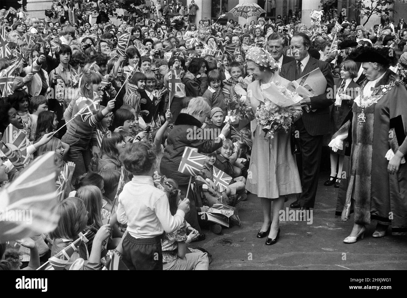 Queen Elizabeth II during her visit to Birmingham, West Midlands for ...