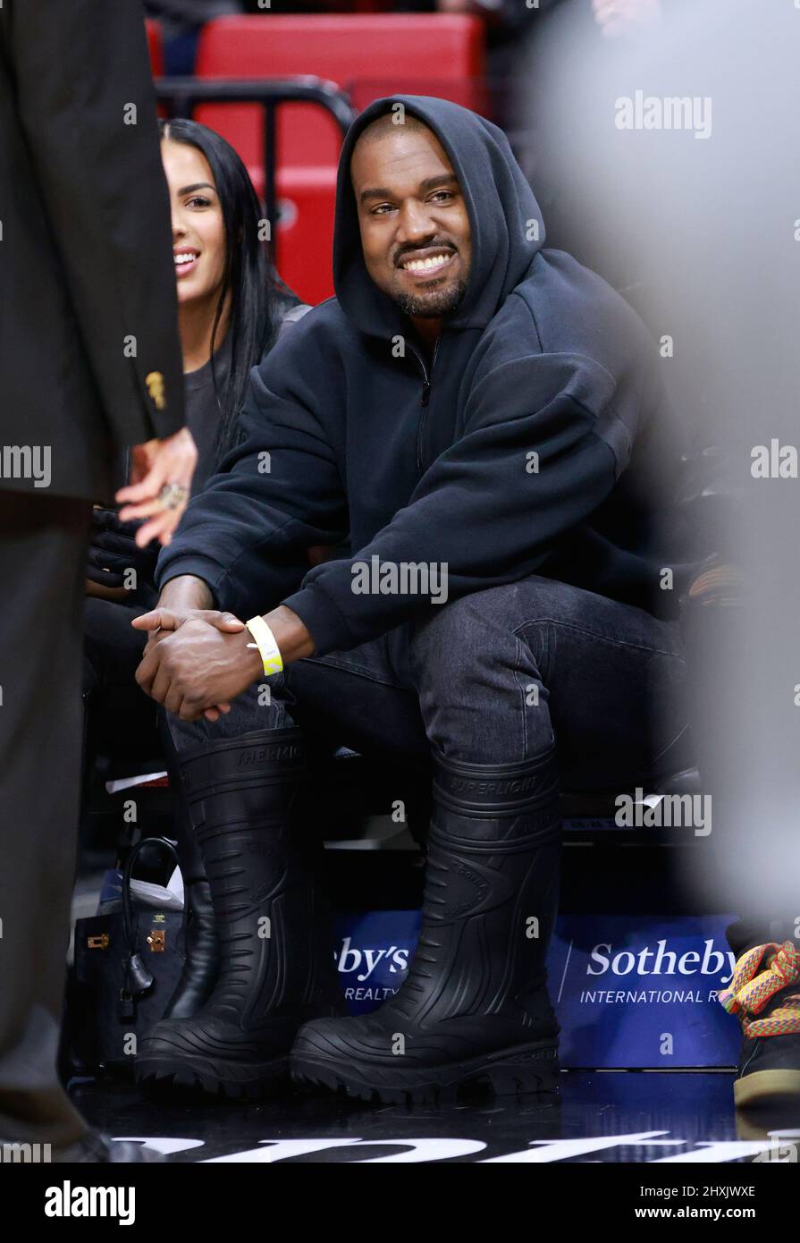 Miami, Florida, USA. 12th Mar, 2022. Rapper Kanye West and girlfriend ...