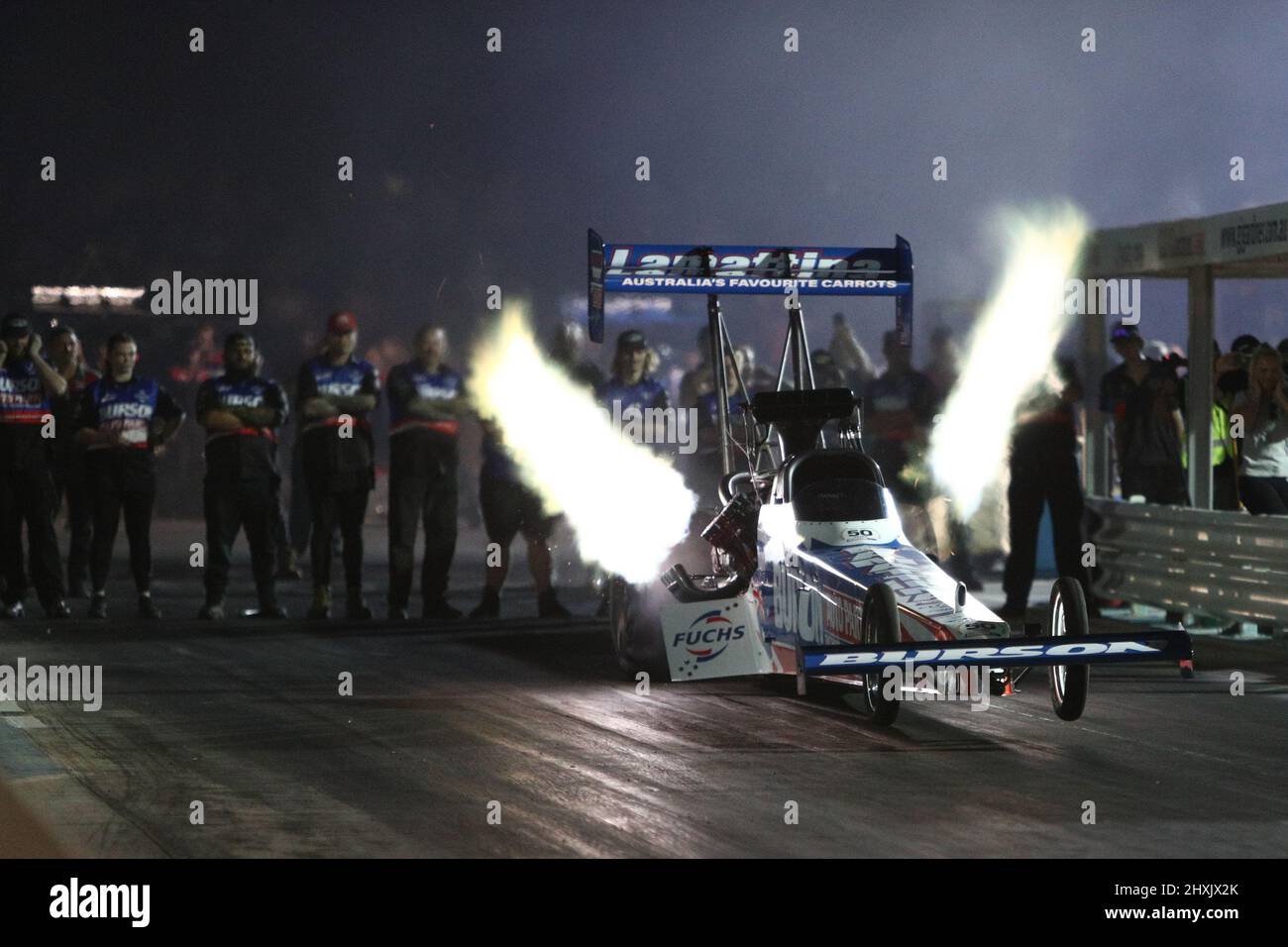 Top Fuel Dragster At Night