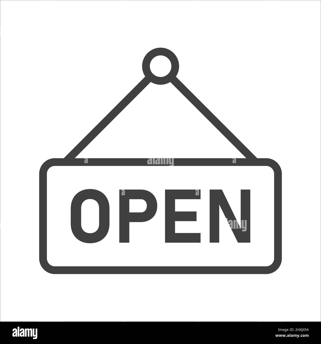 vector icon of open sign in flat style Stock Vector Image & Art - Alamy