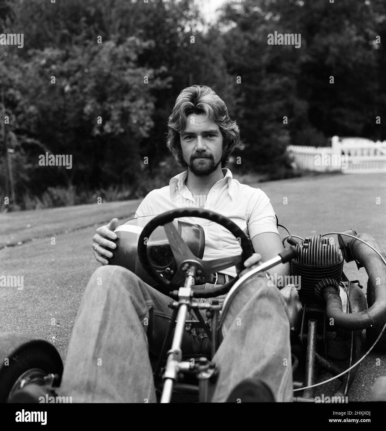 Noel Edmonds pictured at home in Suffolk. 9th August 1976 Stock Photo ...