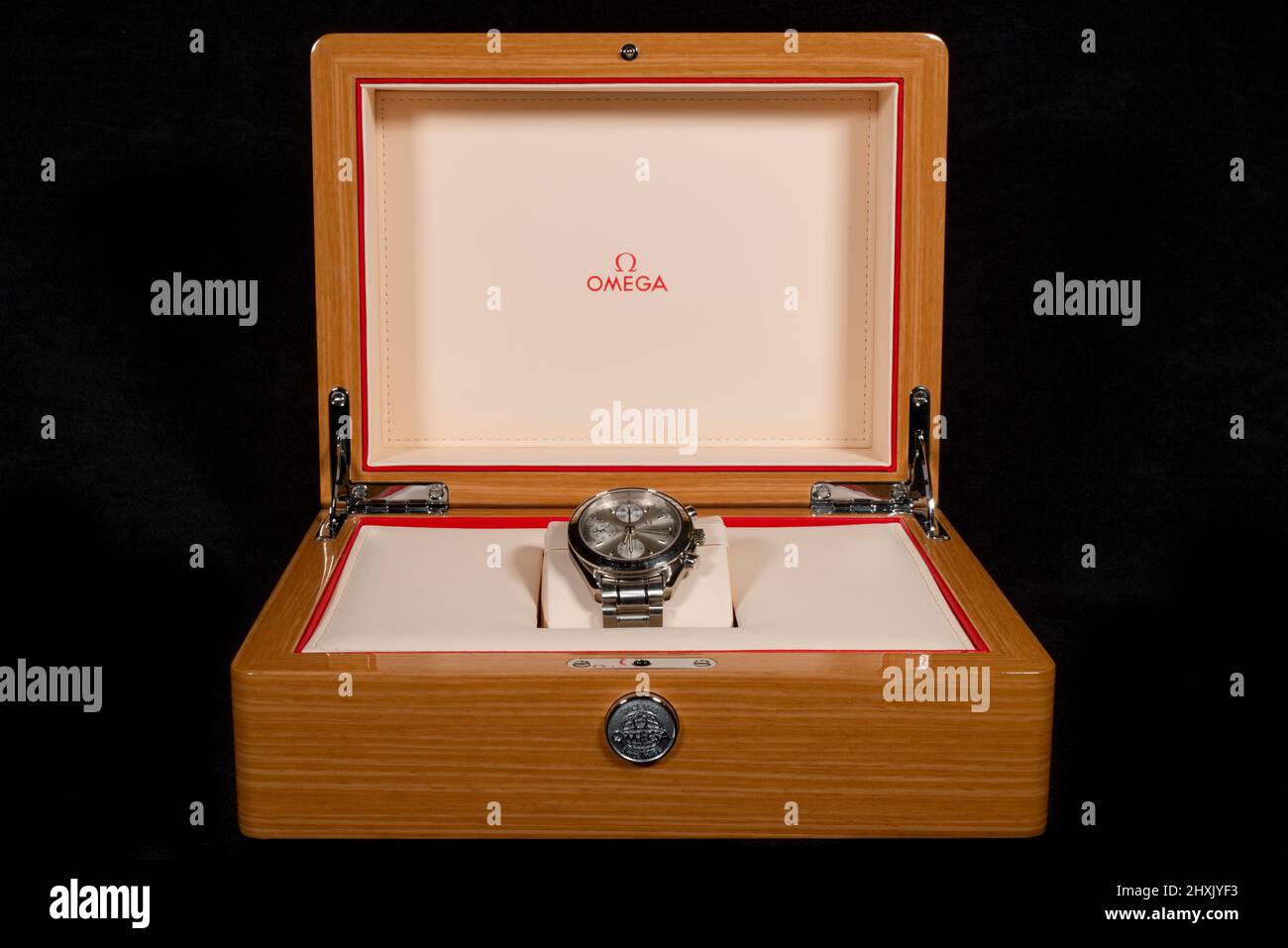 An Omega Watch in its presentation case Stock Photo - Alamy