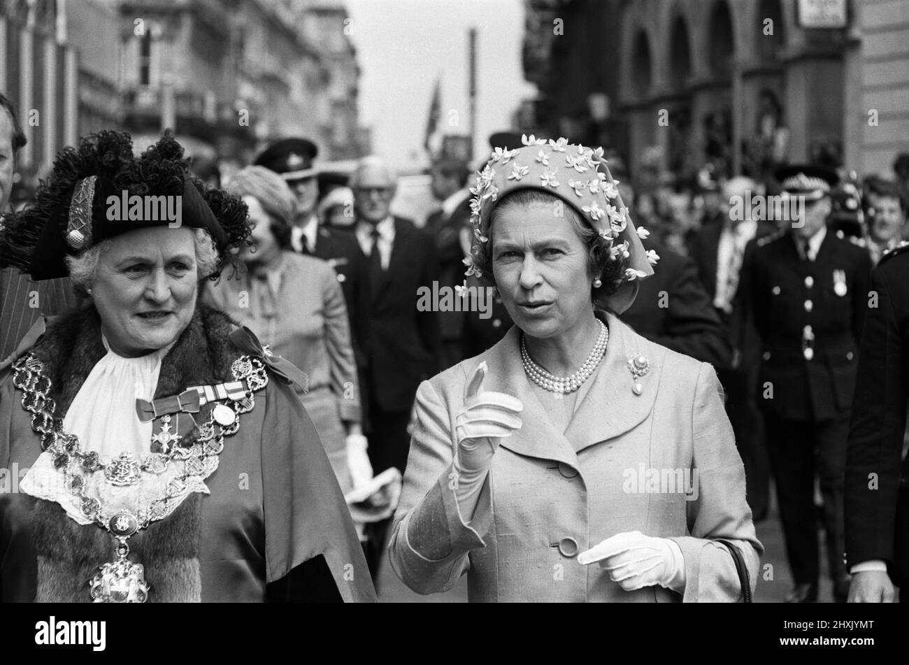 Queen Elizabeth II during her visit to Birmingham, West Midlands for ...