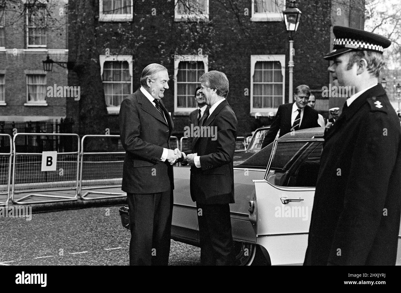 President Jimmy Carter meets Prime Minister James Callaghan at Downing ...