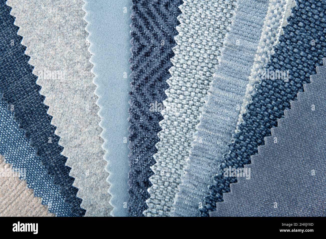 closeup of fabric swatches choice for interior design Stock Photo - Alamy