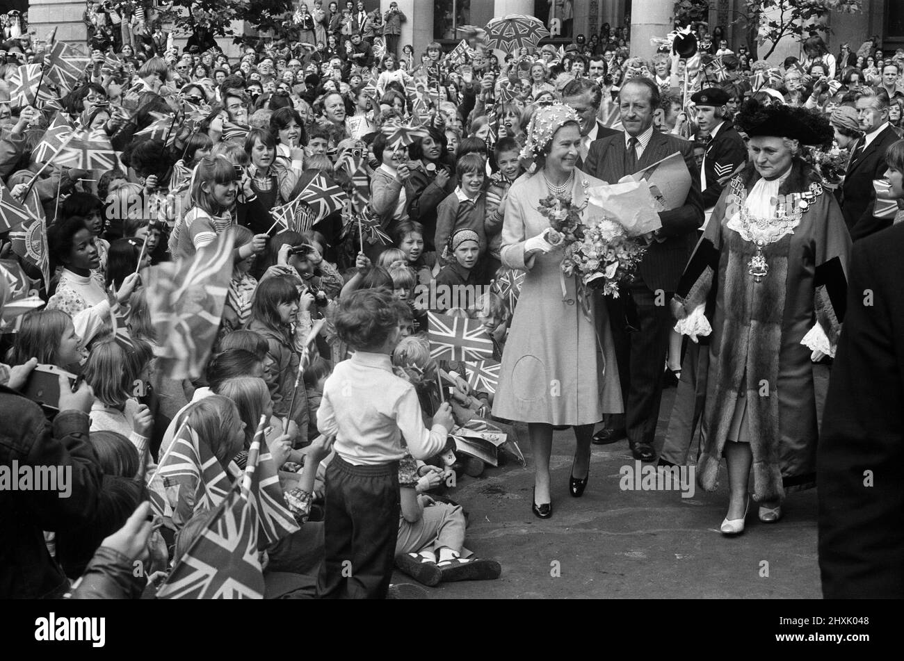 Queen Elizabeth II during her visit to Birmingham, West Midlands for ...