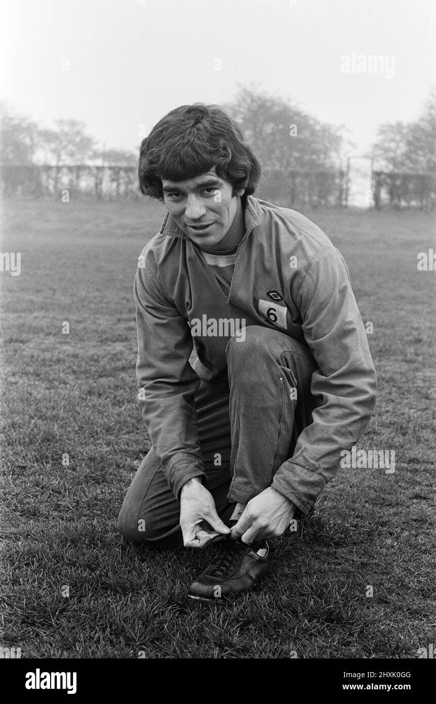 Henry Newton, mid field player with Derby County. 27th February 1976 ...