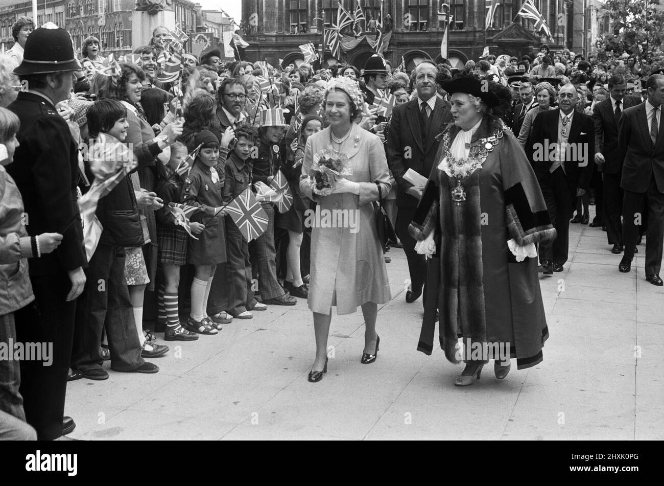 Queen Elizabeth II during her visit to Birmingham, West Midlands for ...