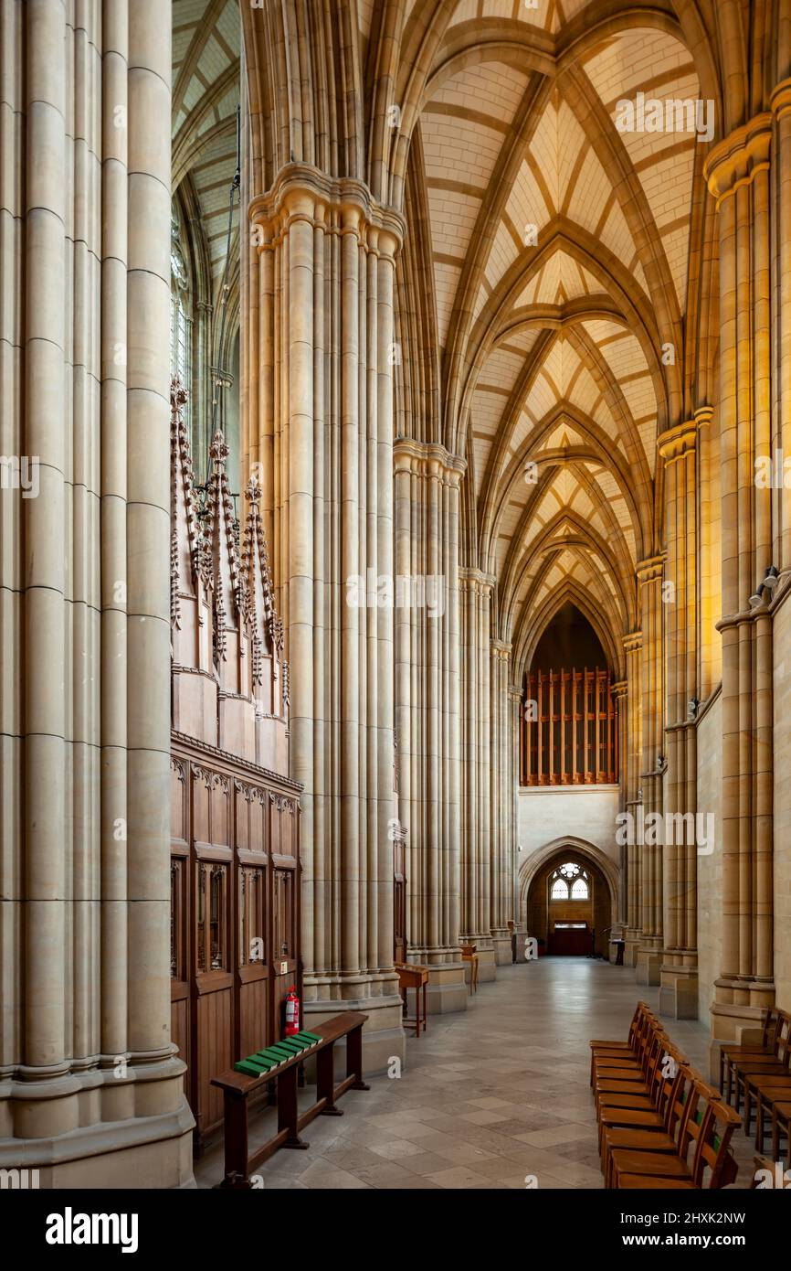 Interior of the Lancing College Chapel, West Sussex, England Stock ...