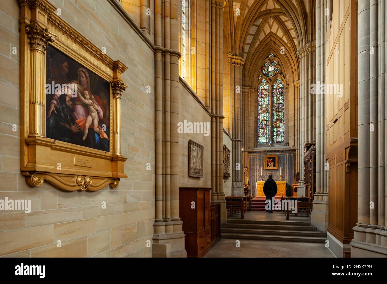 Interior of the Lancing College Chapel, West Sussex, England Stock ...
